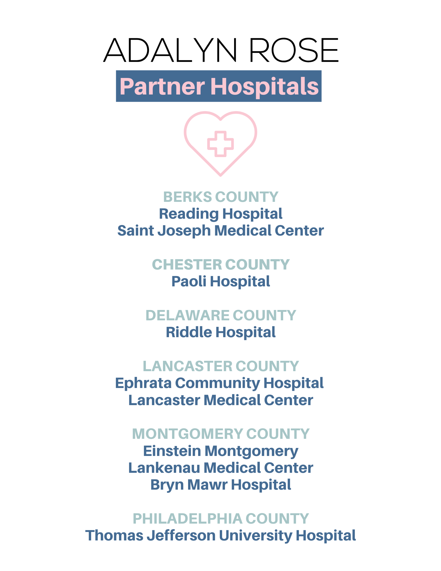 Hospital Partners - Adalyn Rose Foundation